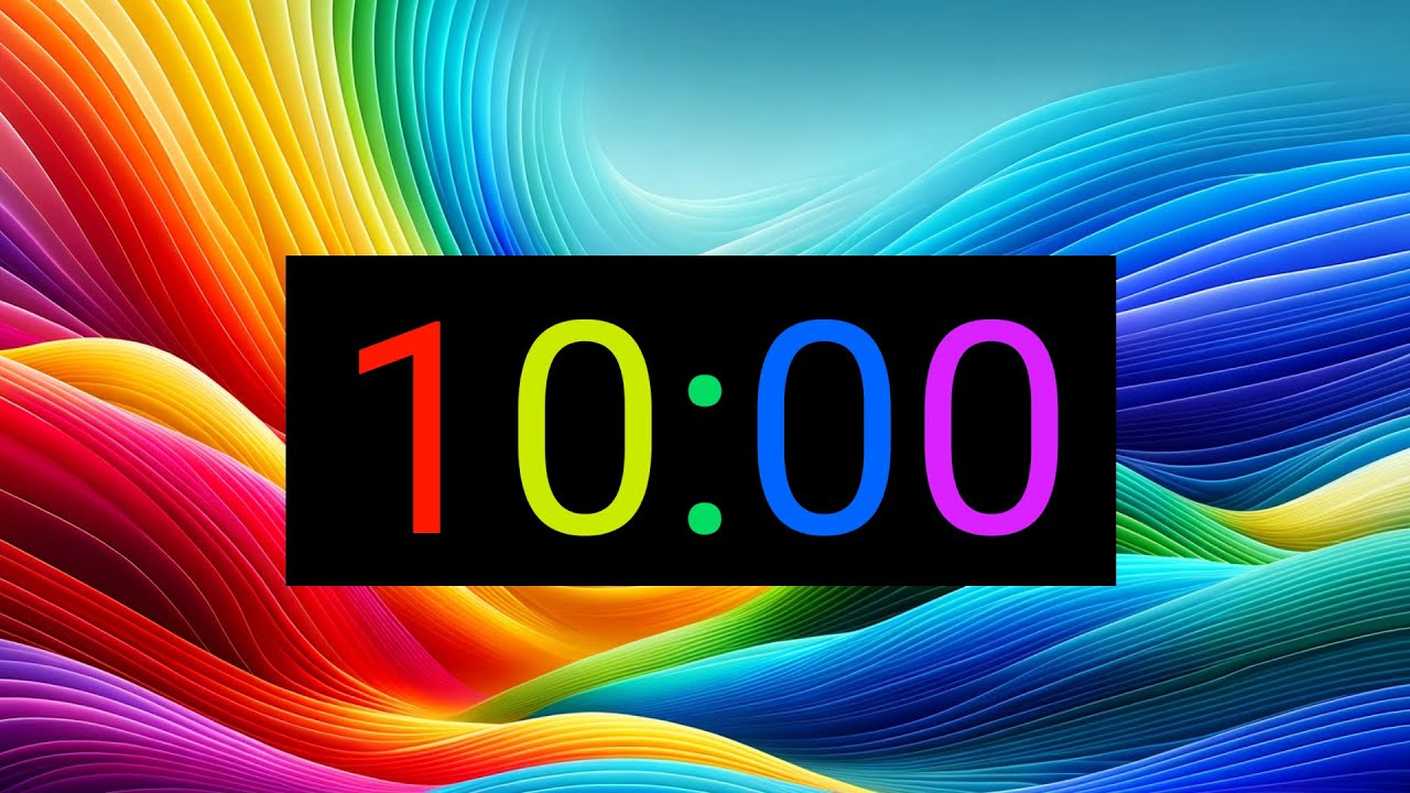 10 minute rainbow timer | no music - YouTube