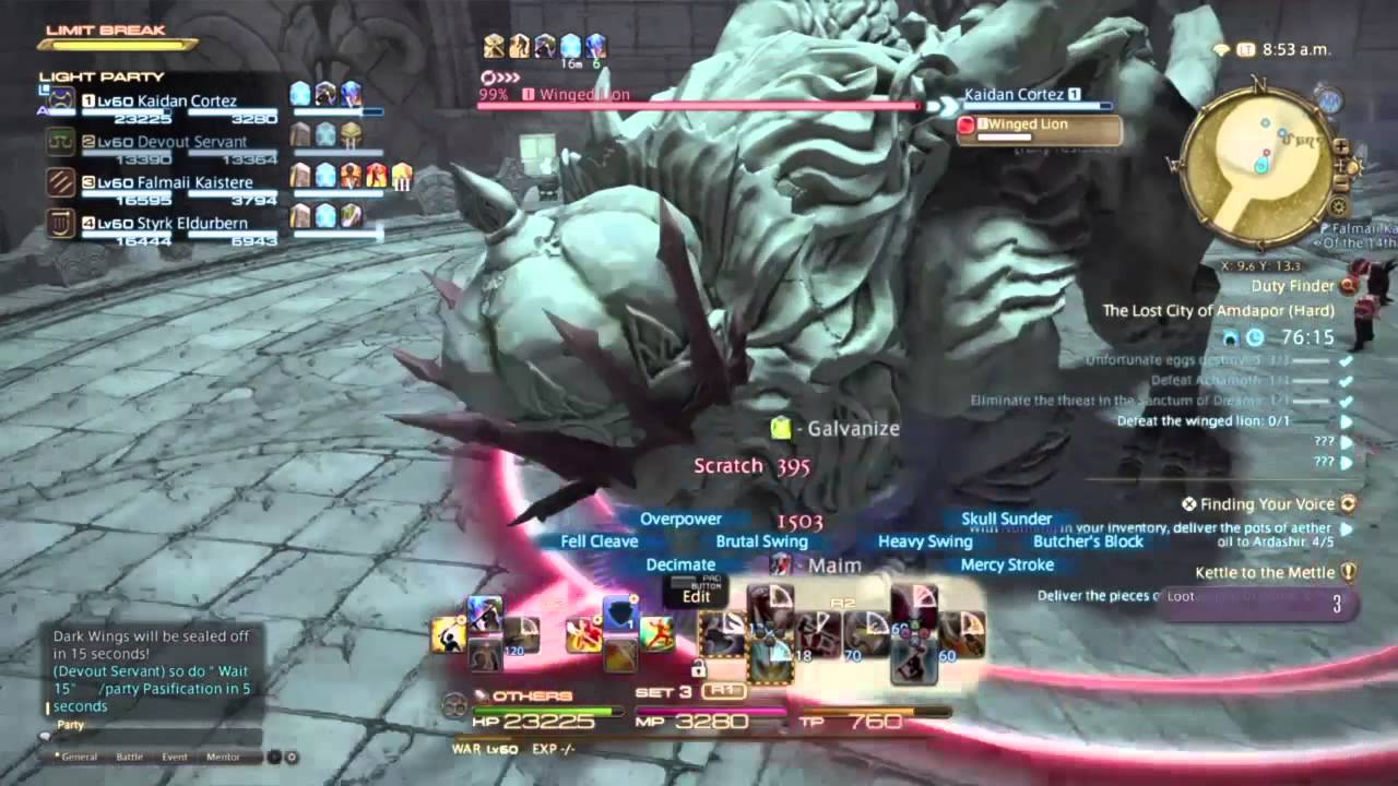 Final fantasy XIV Pro tank moment - YouTube
