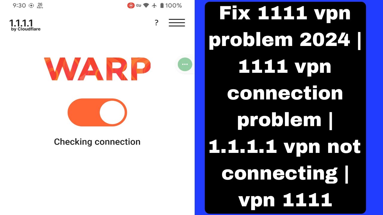 Fix 1111 vpn problem 2024 | 1111 vpn connection problem | 1.1.1.1 vpn ...