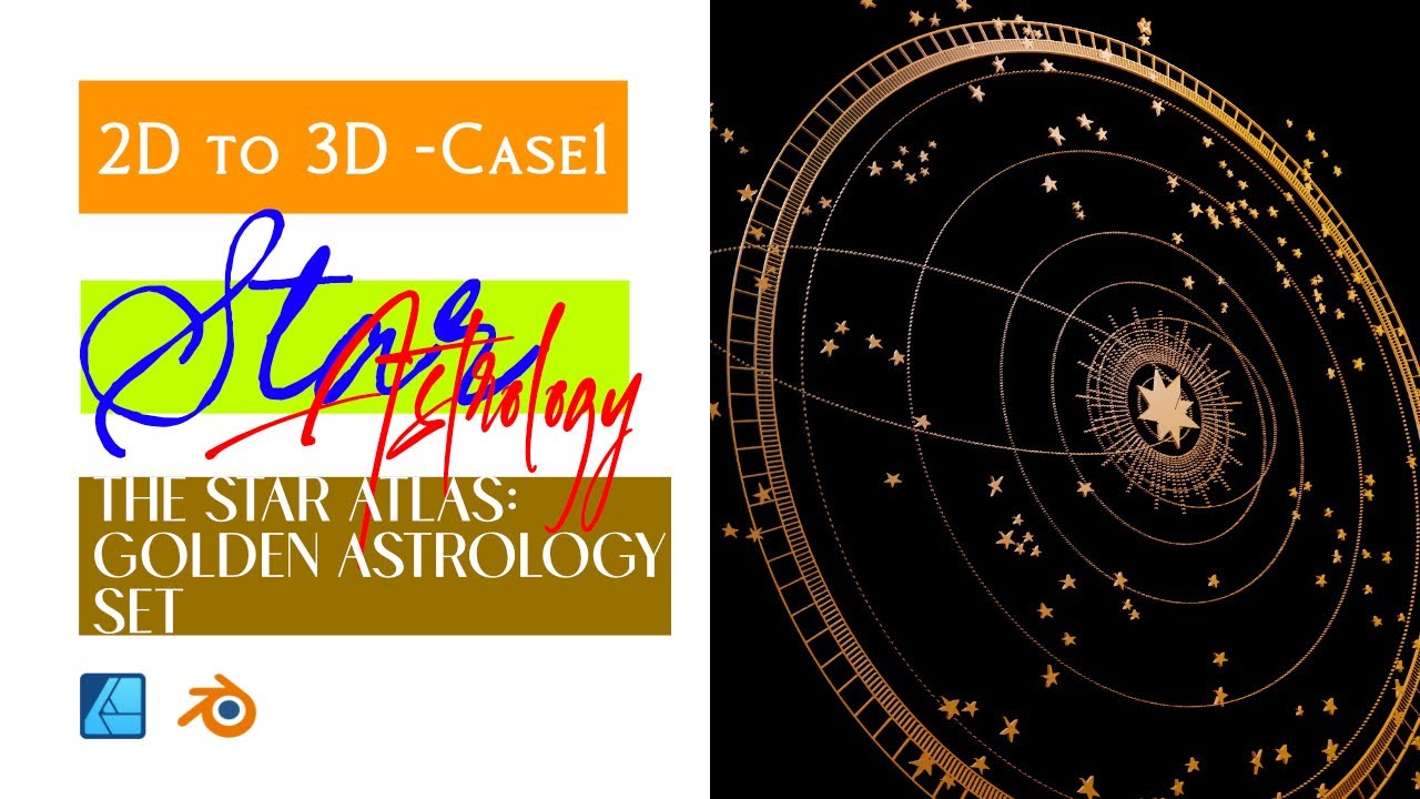 2D to 3D: The Star Atlas: Golden Astrology Set - YouTube