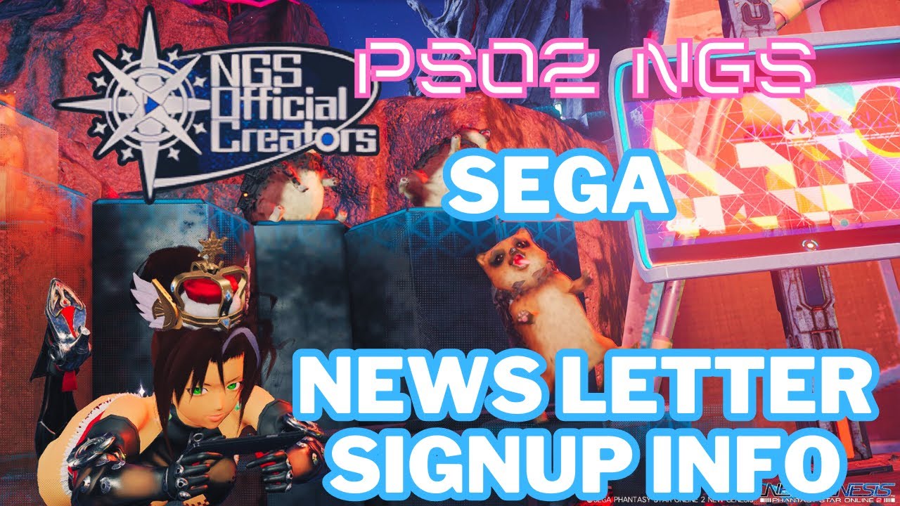 PSO2 NGS SEGA Newsletter Signup Info! Free Items - YouTube