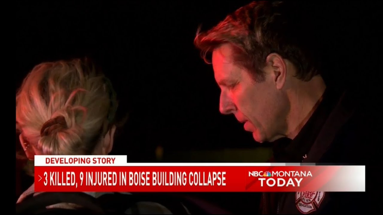 Three dead, nine injured in building collapse near Boise Airport - YouTube