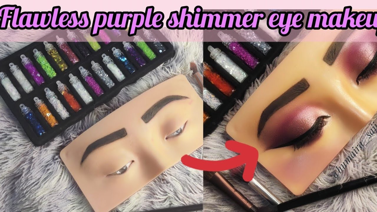 Purple Shimmer Eye Makeup Tutorial || step by step tutorial || - YouTube