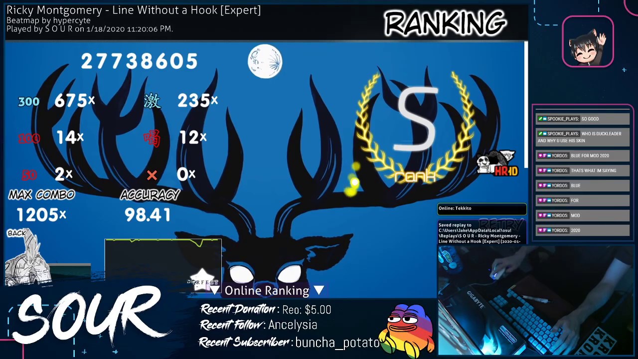osu! | Line Without a Hook +HDHR FC #3 - YouTube