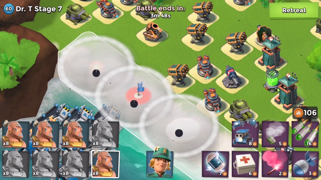 BOOM BEACH UNBOOSTED DR.T FAIL!!! XD (LIVE RAGE QUIT) - YouTube