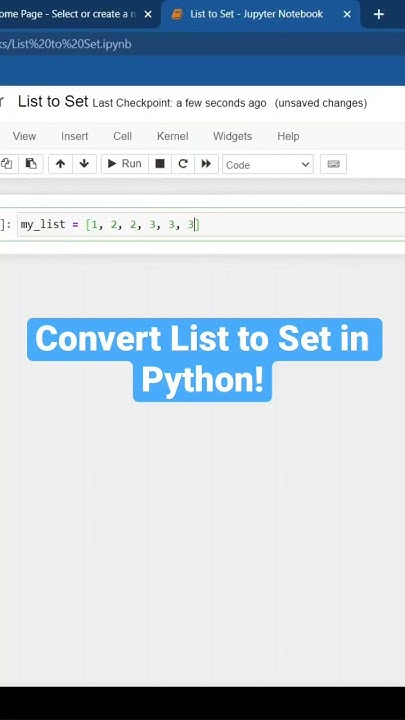 Convert List To Set In Python Shorts Python Programming Coding 1896