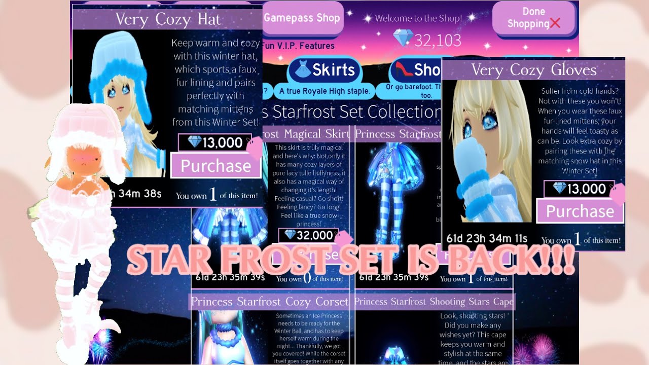 The STAR FROST SET IS BACK!! (Royale High) - YouTube