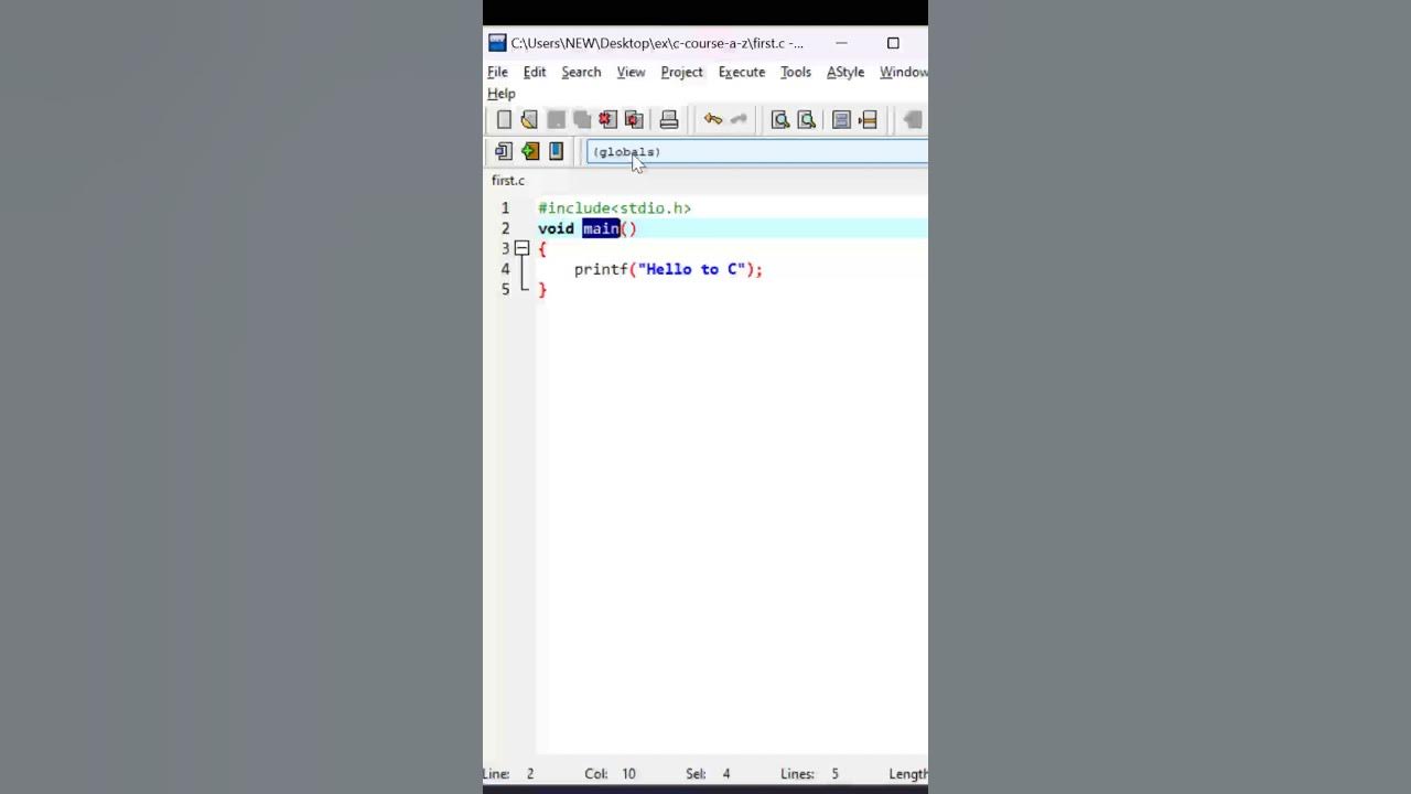 Class 1 First Program In C Language Cprogramming Ctutorialinhindi Youtube
