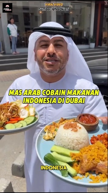 Mas arab cobain ayam goreng, mie goreng dan sate ayam di Dubai # ...