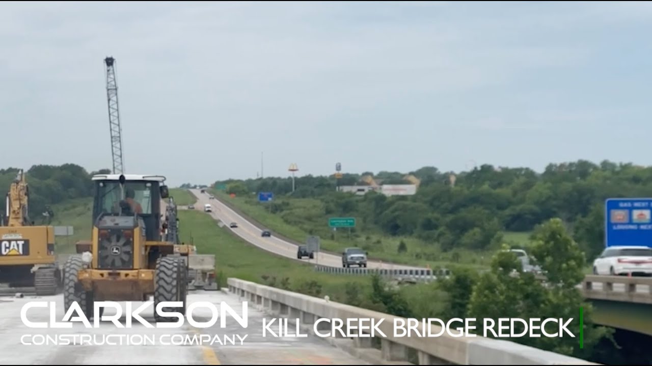 K-10 Kill Creek Bridge Redecking - YouTube