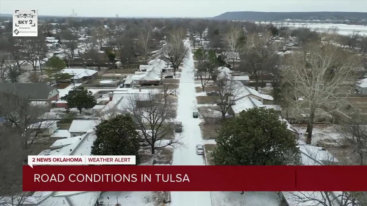Road conditions around Tulsa area in second-straight day of winter ...