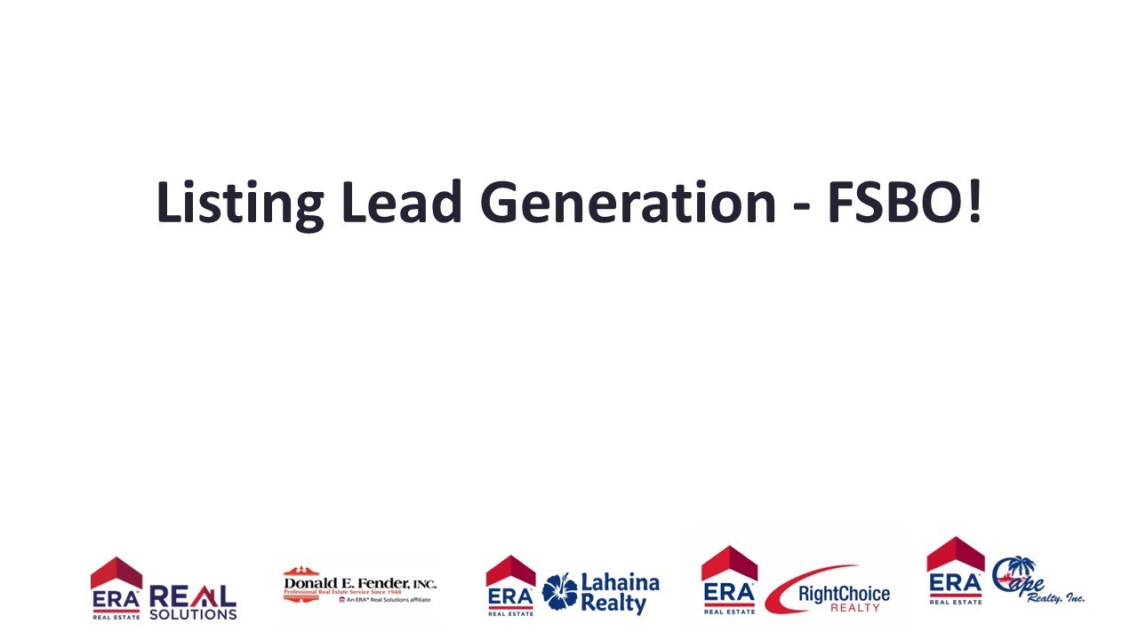 Listing Lead Generation - FSBO! - YouTube