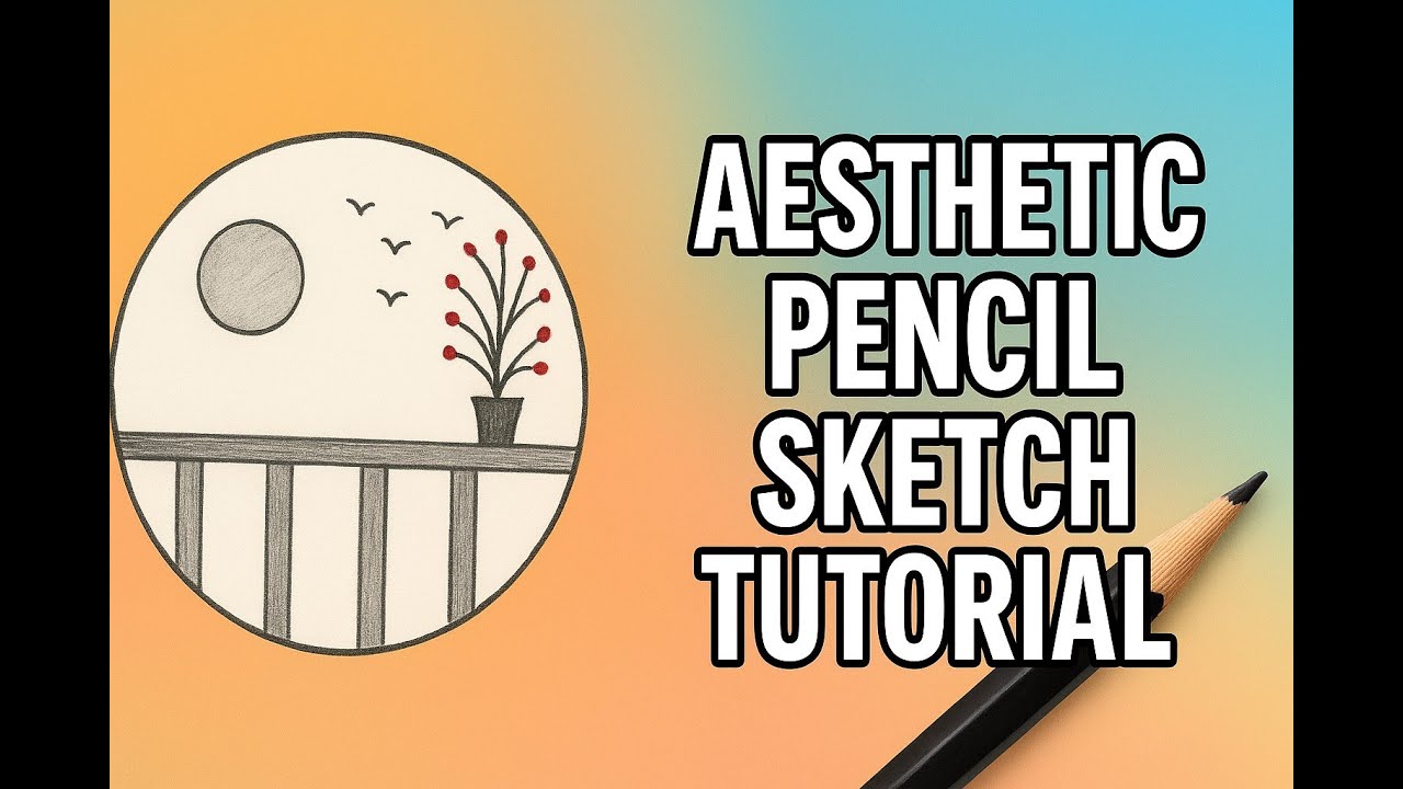 🖊️ Aesthetic Pencil Sketch Tutorial | Easy Shading Technique 🌙🌿# ...