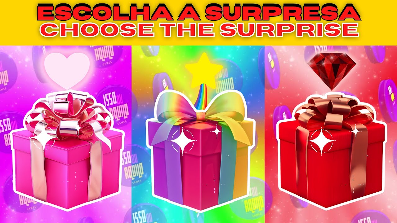 Escolha O Seu Presente Pink Rainbow Red 🎁🎁 Elige Tu Regalo 🎁 Choose