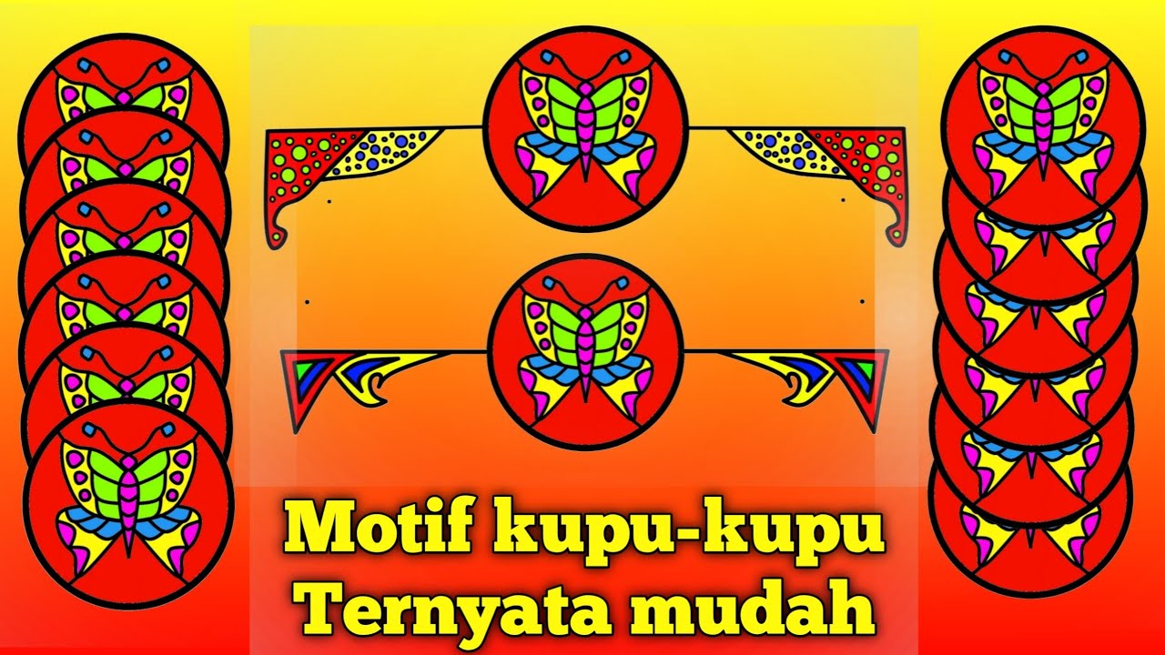 Cara membuat motif layangan naga simple - YouTube