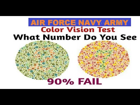 Color Blind Test Air Force - YouTube