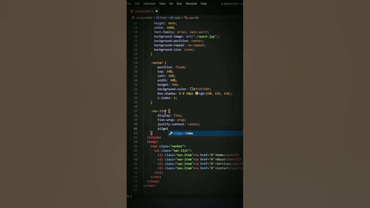 How to make Glass effect on navbar in a second ~ HTML & CSS - YouTube