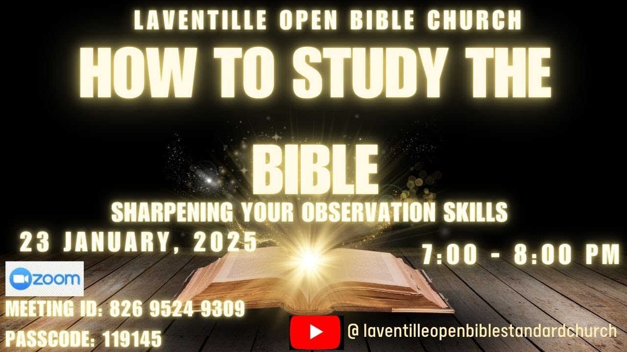How to Study the Bible- Sharpening Your Observation Skills - YouTube