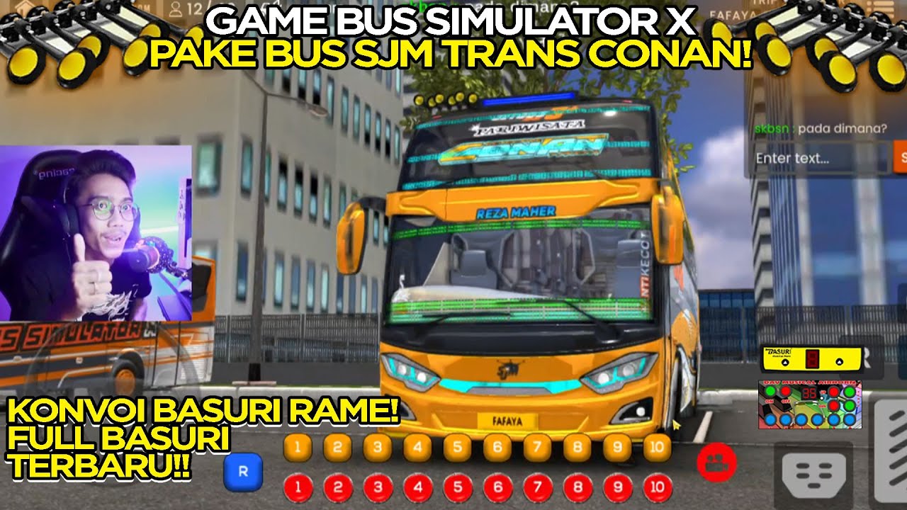 GAME BUS SIMULATOR X BASURI PAKE BUS SJM CONAN!!! ARTISNYA BASURI ...