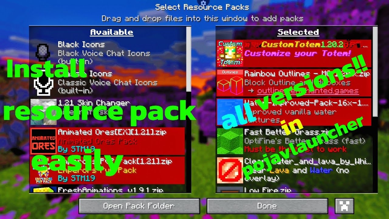 How to install resource pack in pojavlauncher. All versions.Easy steps ...