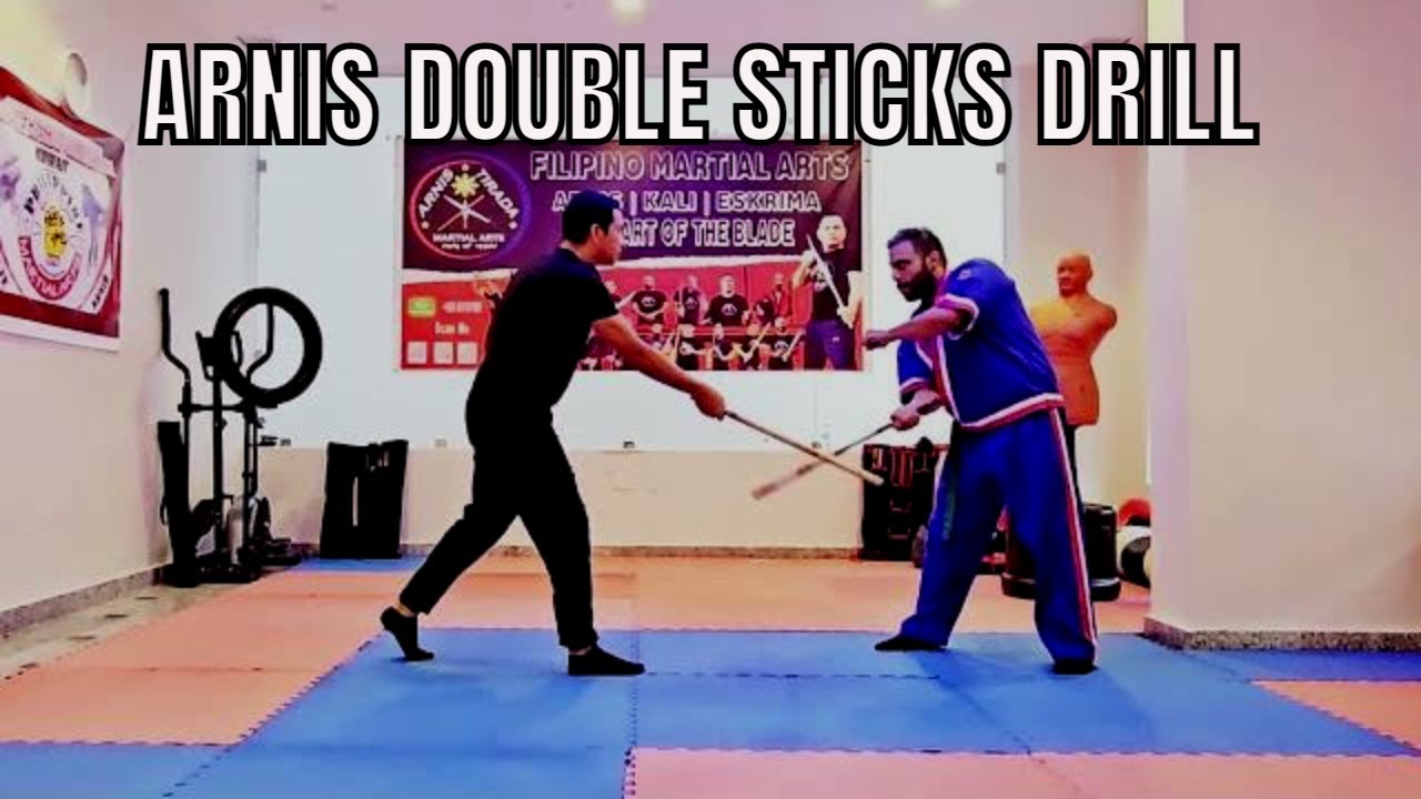 Arnis Tirada Double Sticks Flow Drill of of Filipino Martial Arts - YouTube