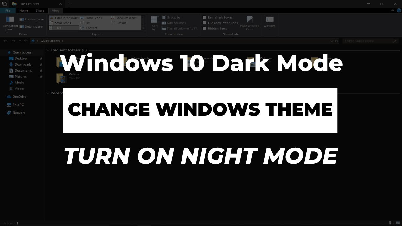 How to change Windows into Black mode - YouTube