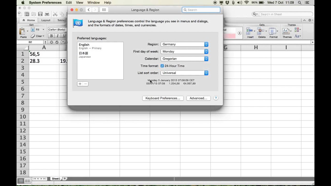 Changing Region Settings On OSX - YouTube