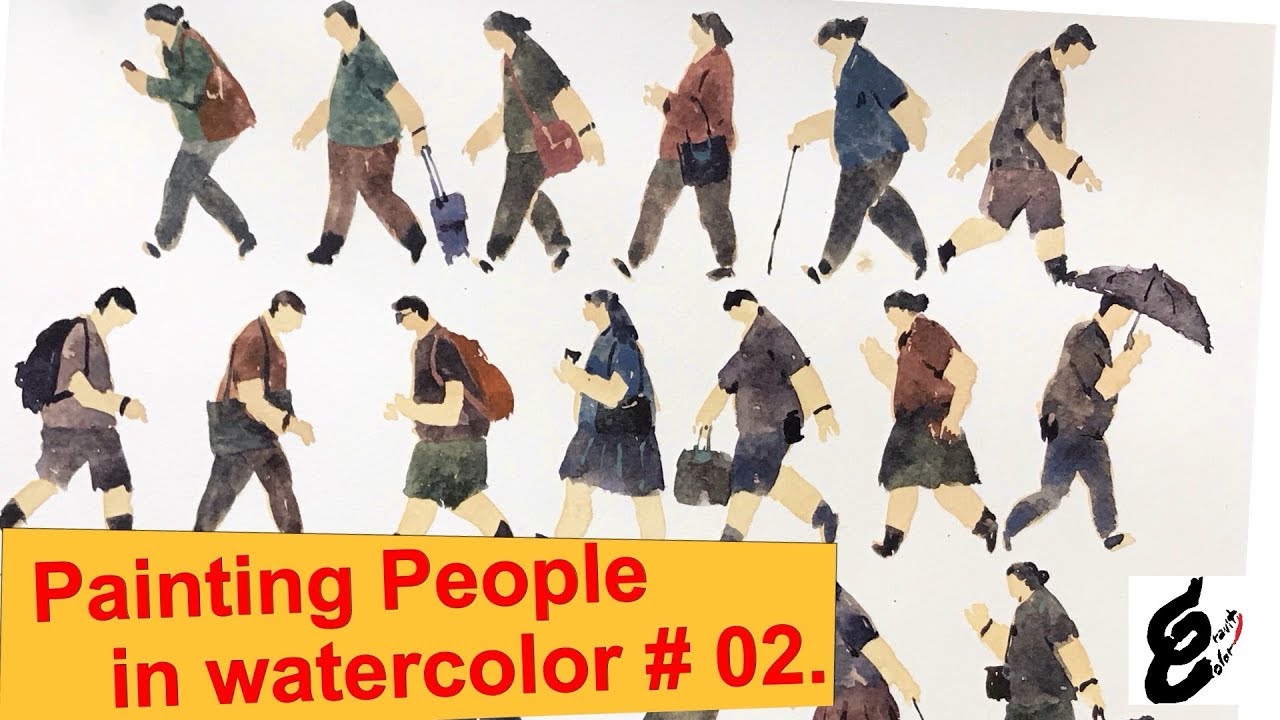 How to Paint People in watercolor # 02. - YouTube