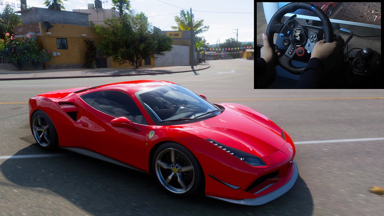 Driving Ferrari 488 GTB 2015 in Forza Horizon 5 - YouTube