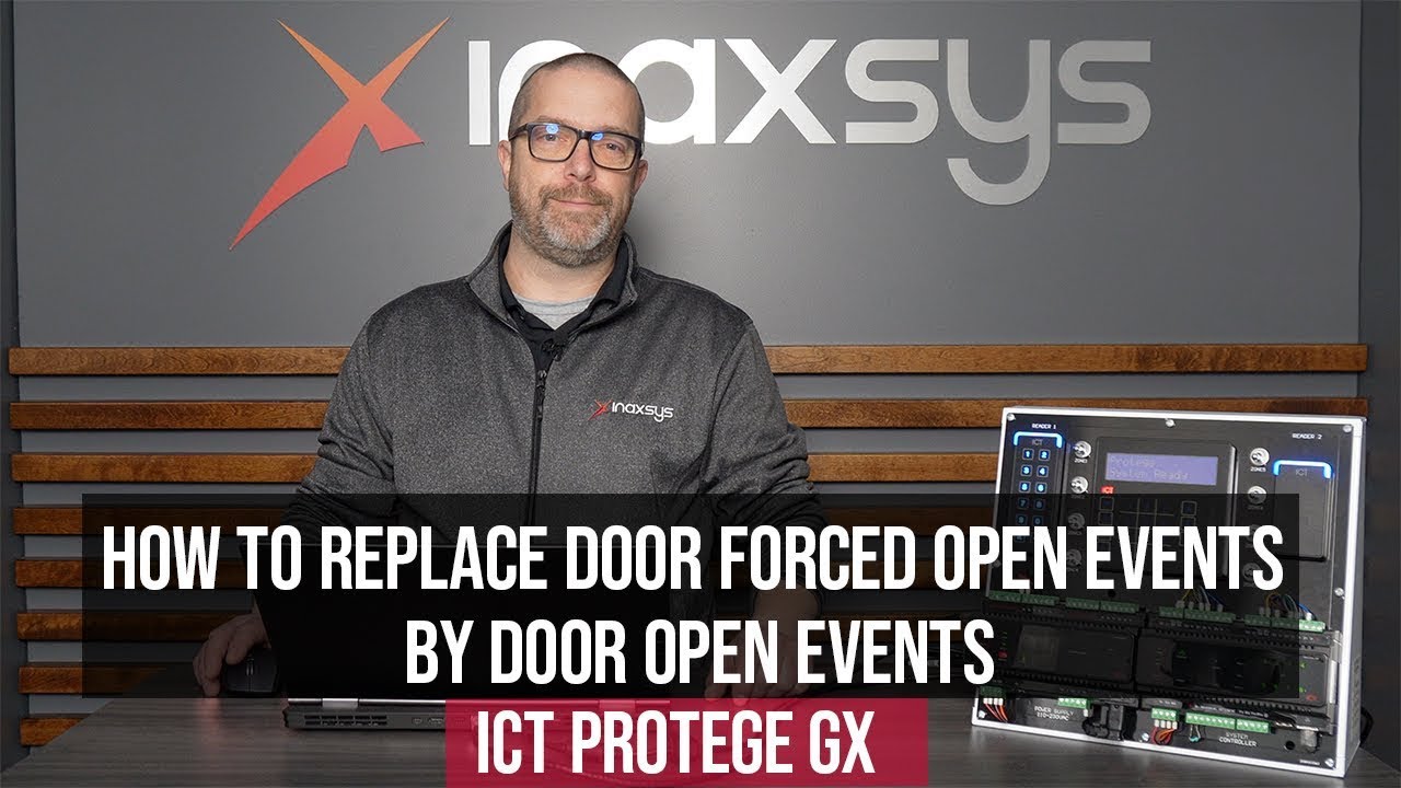 How to replace door forced open events by door open events with ICT Protege GX - YouTube