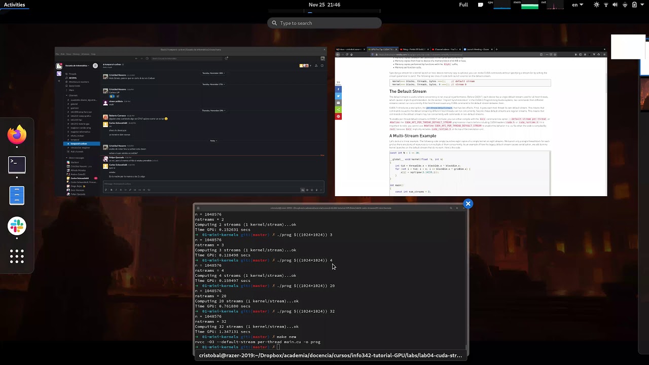 [INFO342-2020] Clase 06 - Cuda Streams - YouTube