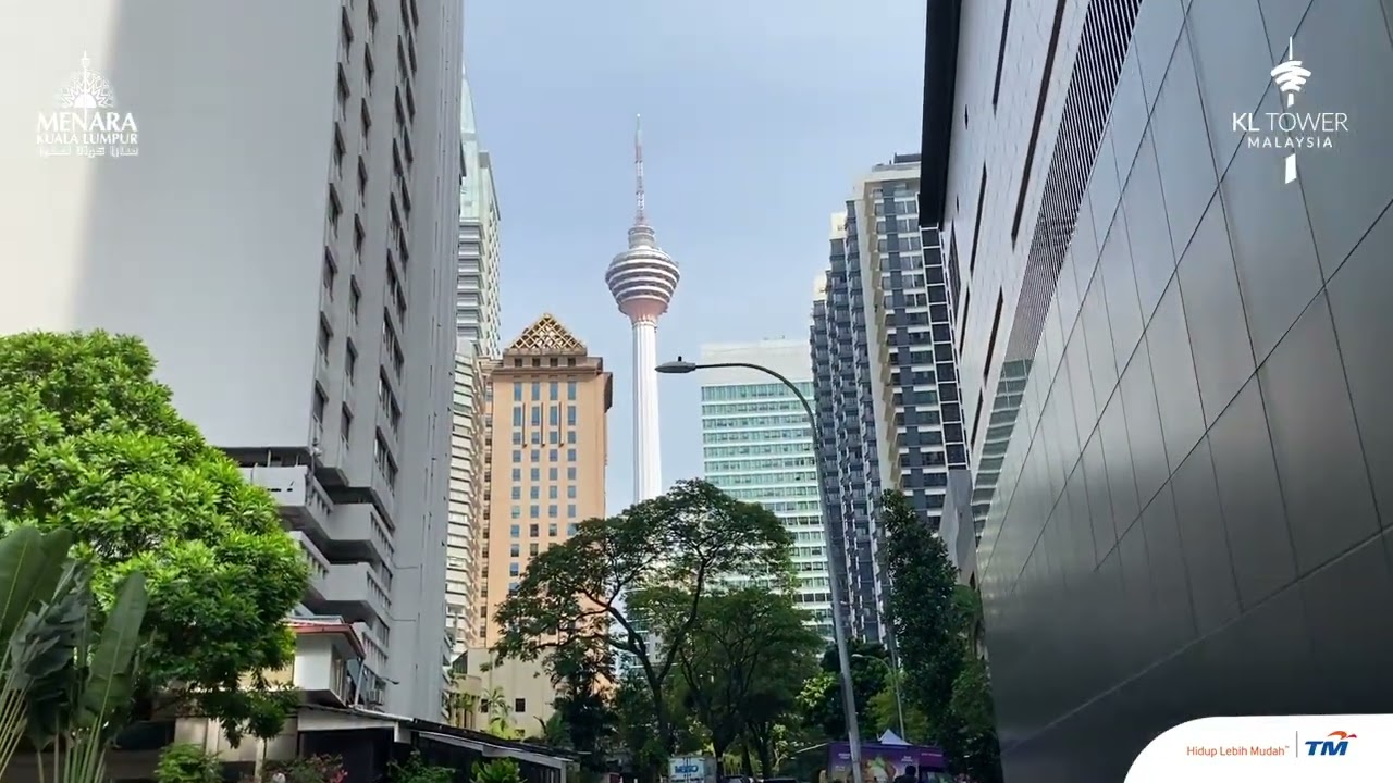 Walk to KL Tower from Raja Chulan Monorail Station - YouTube