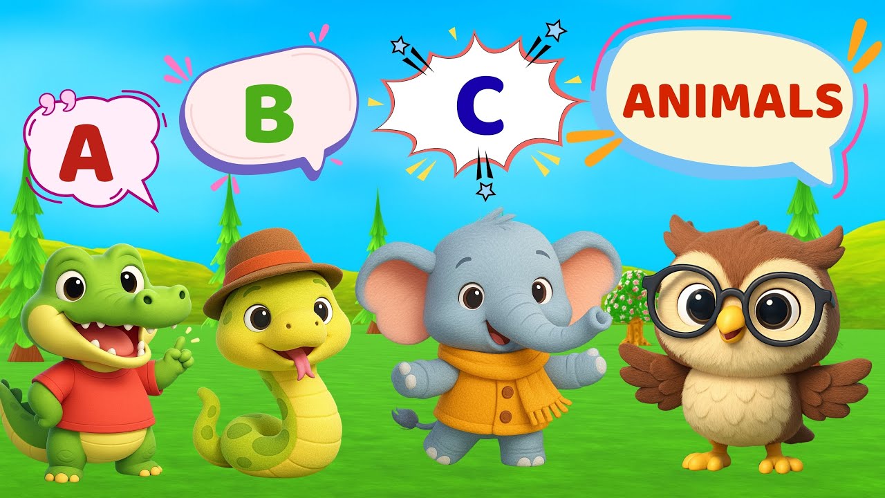 Safari ABC Animals Song – Wild Animals Dress Up for Kids | ABCD Song ...