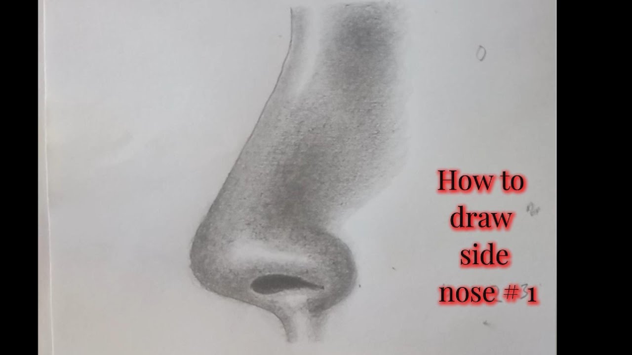 How to draw side nose # 2 - YouTube