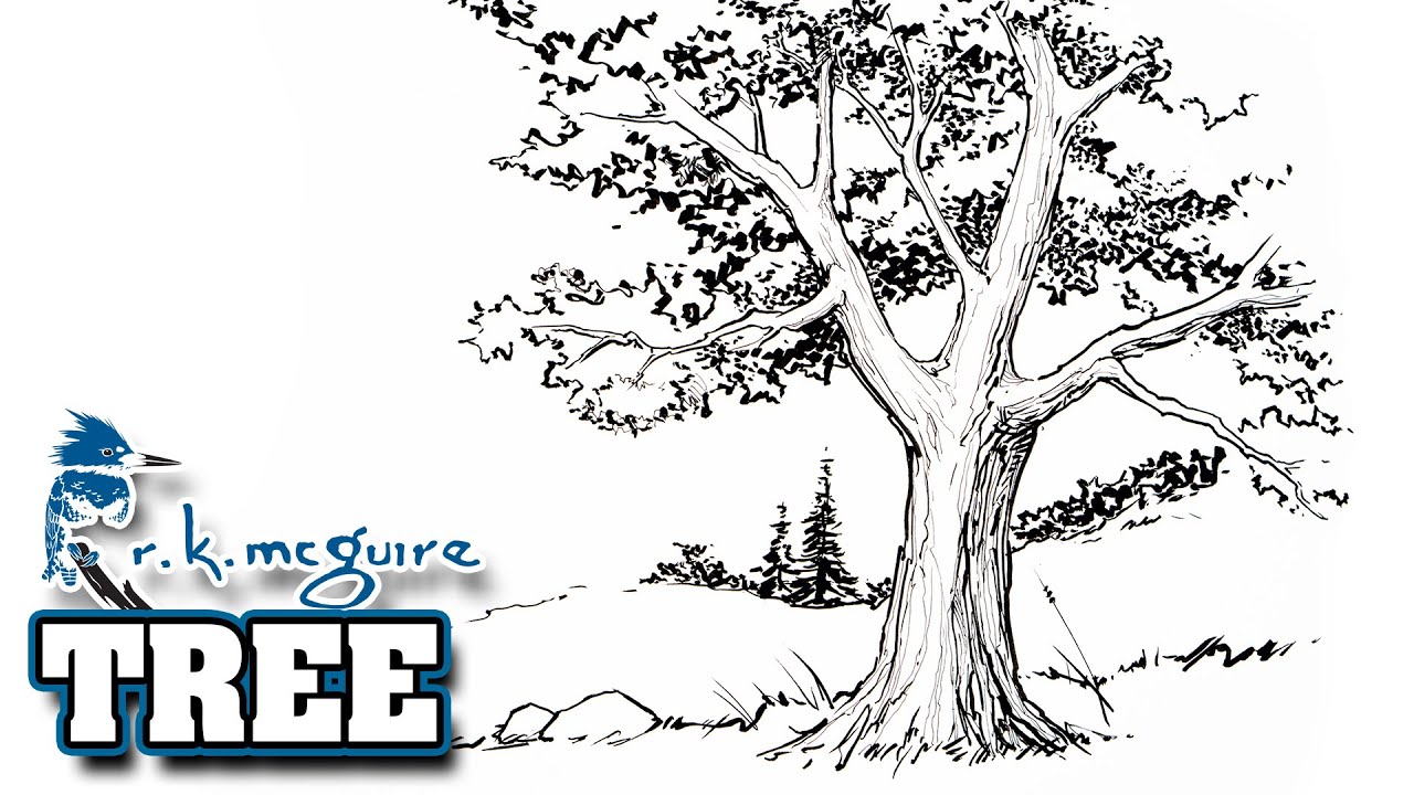 Summer Tree Coloring Page