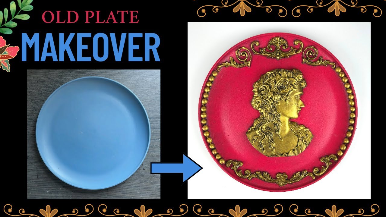 Old plate makeover | DIY | Plate decoration ideas |Trash to treasure ...