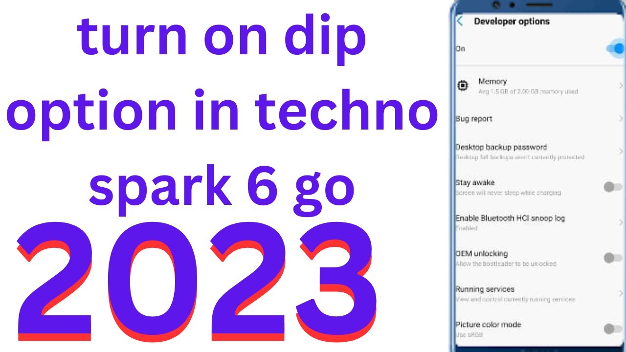 How to turn on dip option in techno spark 6 go | How To On DPI Option ...
