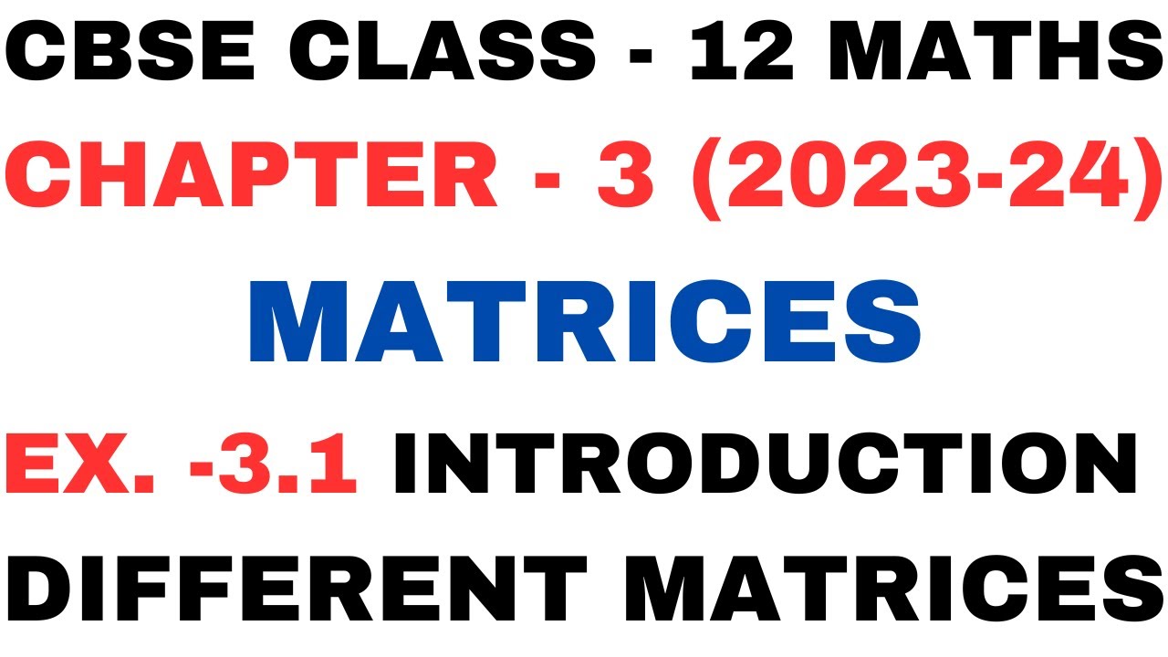 Introduction l Chapter 3 Matrices l Types of Matrix l Diagonal l ...