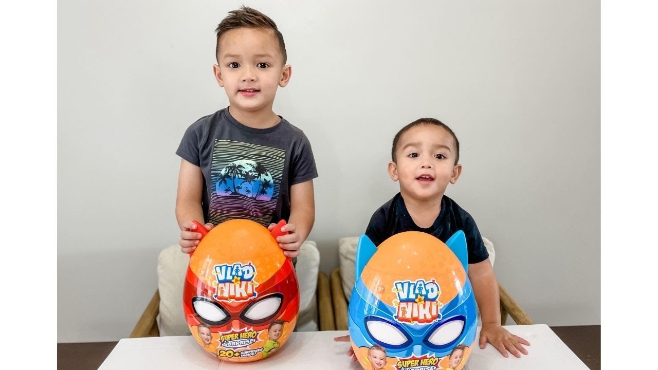 Vlad and Niki Superhero Surprise Egg | Surprise Egg Unboxing - YouTube
