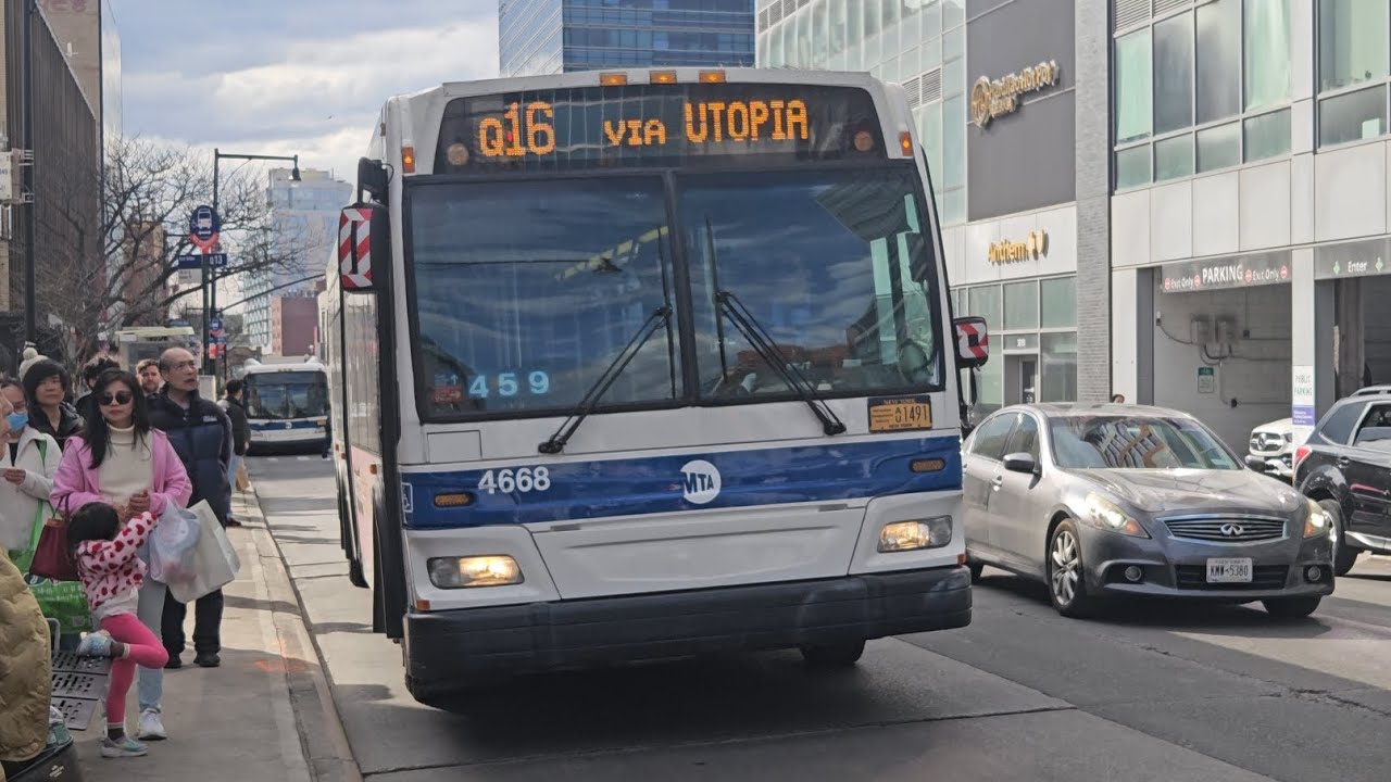 NYCT EXCLUSIVE!!! Casey Stengel Orion VII NG 4668 Q16 Bus Ride - YouTube