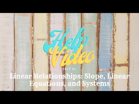 8th Grade - Unit 3: Linear Relationships: Slope, Linear Equations, and ...