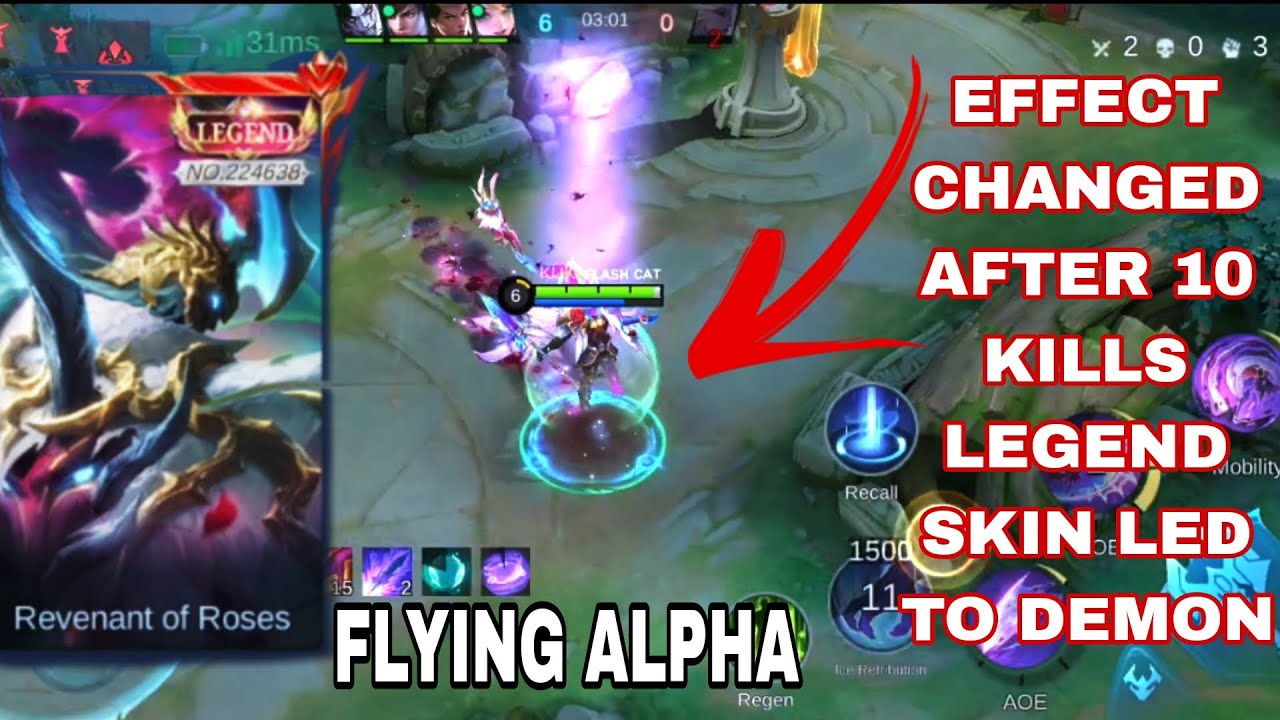 ALPHA REVENENT OF ROSES = FLYING ALPHA=EFFECT CHANGED AFTER 10 KILLS 100%TRUE DAMAGED# ...