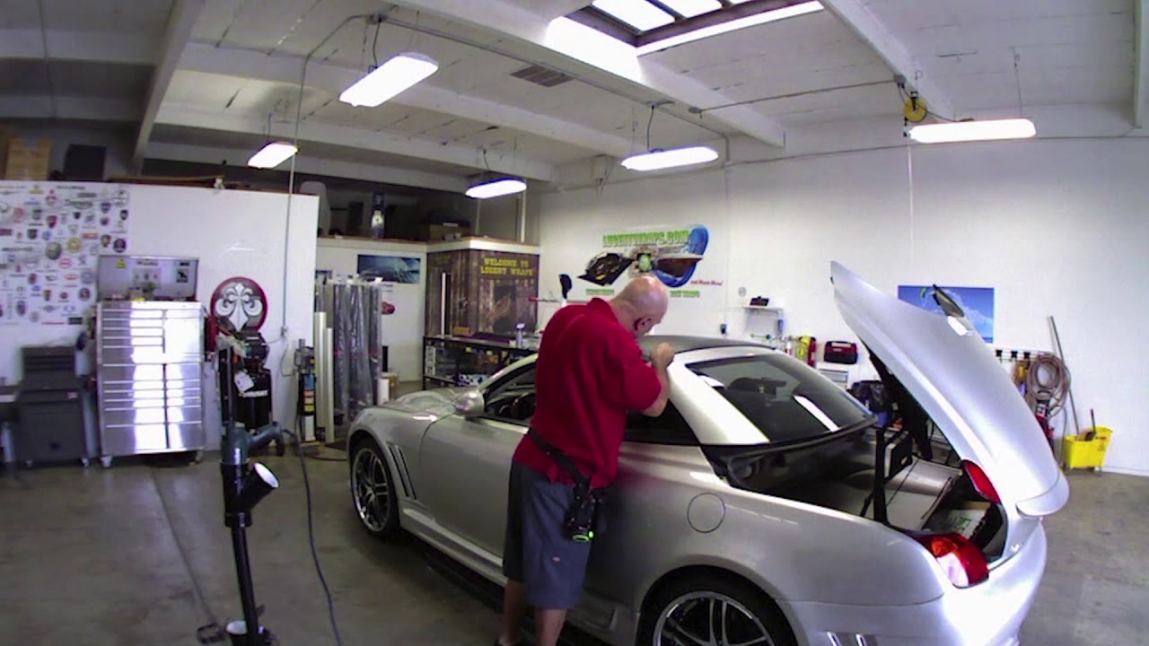 Lexus SC400 Roof & Spoiler Carbon Fiber Wrap - YouTube