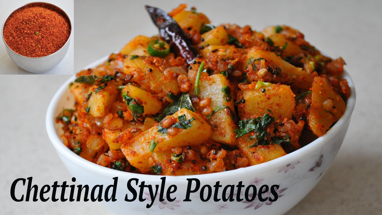 CHETTINAD STYLE SPICY CRISPY POTATO FRY WITH UNIQUE CHETTINAD SPICE ...