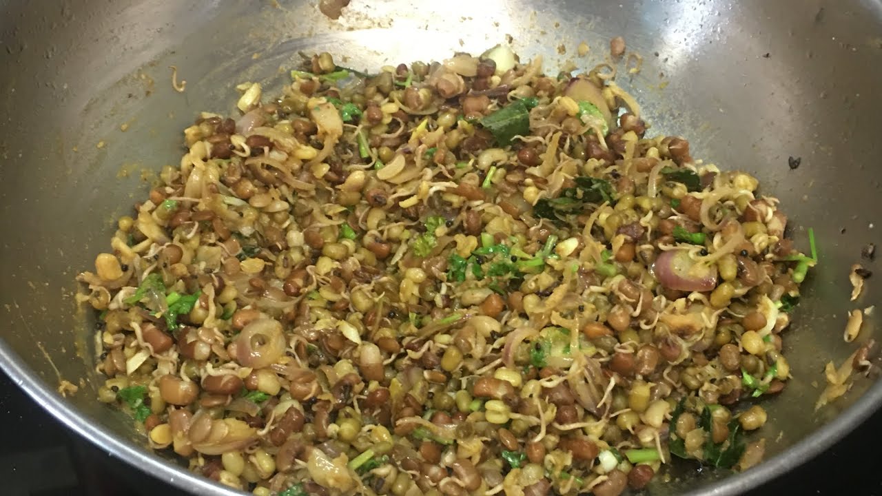 Mixed Sprouts Palya/Fry Recipe | ಮಿಕ್ಸ್ ಮೊಳಕೆ ಕಾಳುಗಳ ಪಲ್ಯ | Sprouts Fry ...