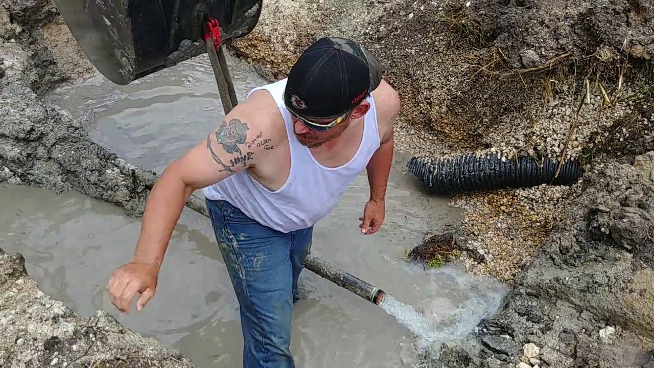 cutting and caping 2" water line under pressure - YouTube