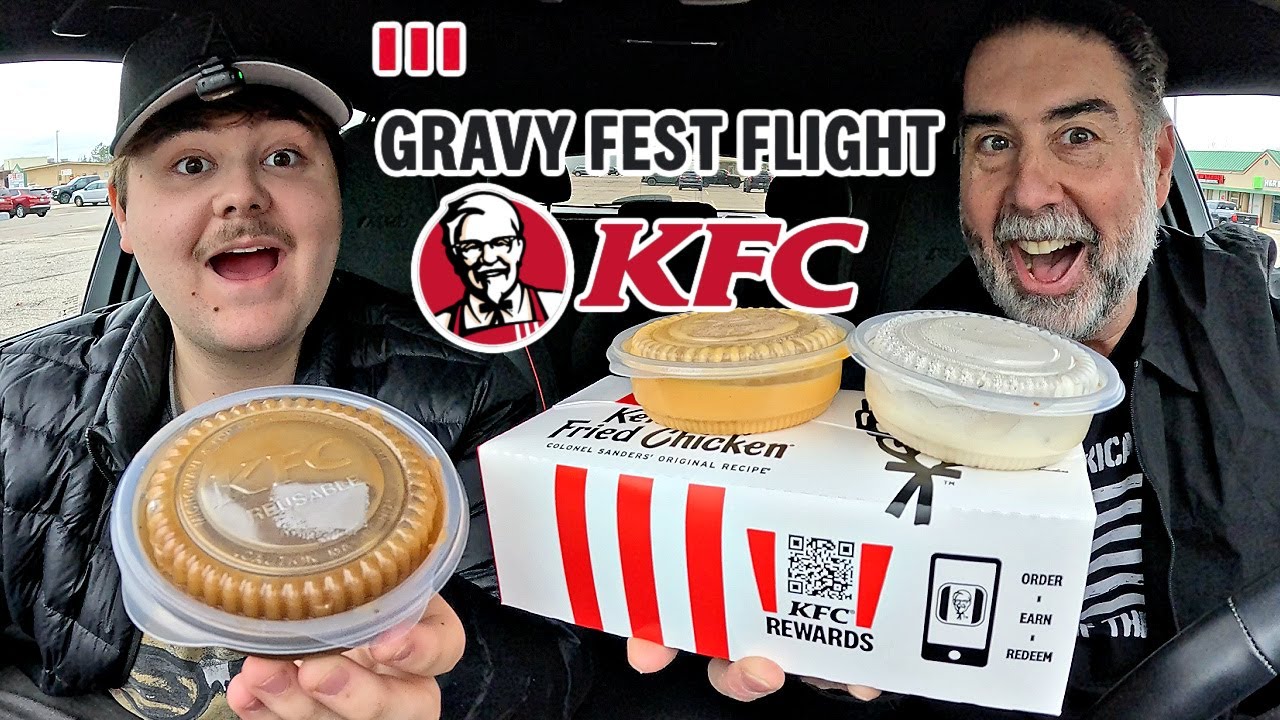 We Tried KFC's New Gravy Flight For Thanksgiving! - YouTube