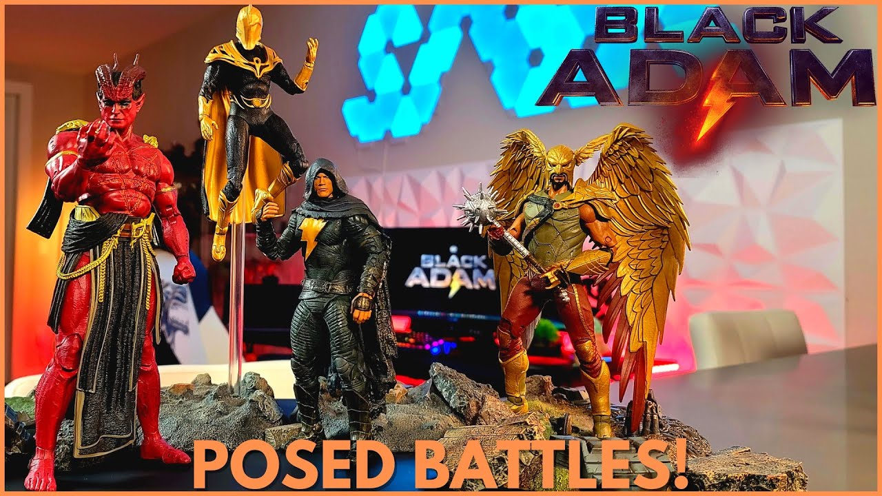 Black Adam - Justice Society vs Sabbac | More unboxings, Posing ...