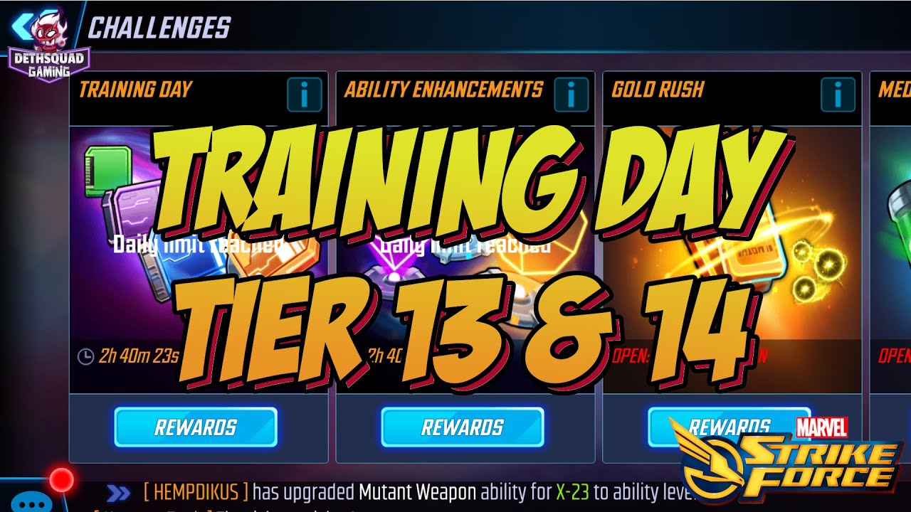 Training Day! Tier 13 & 14 3* Tips - MSF - Marvel Strike Force - YouTube