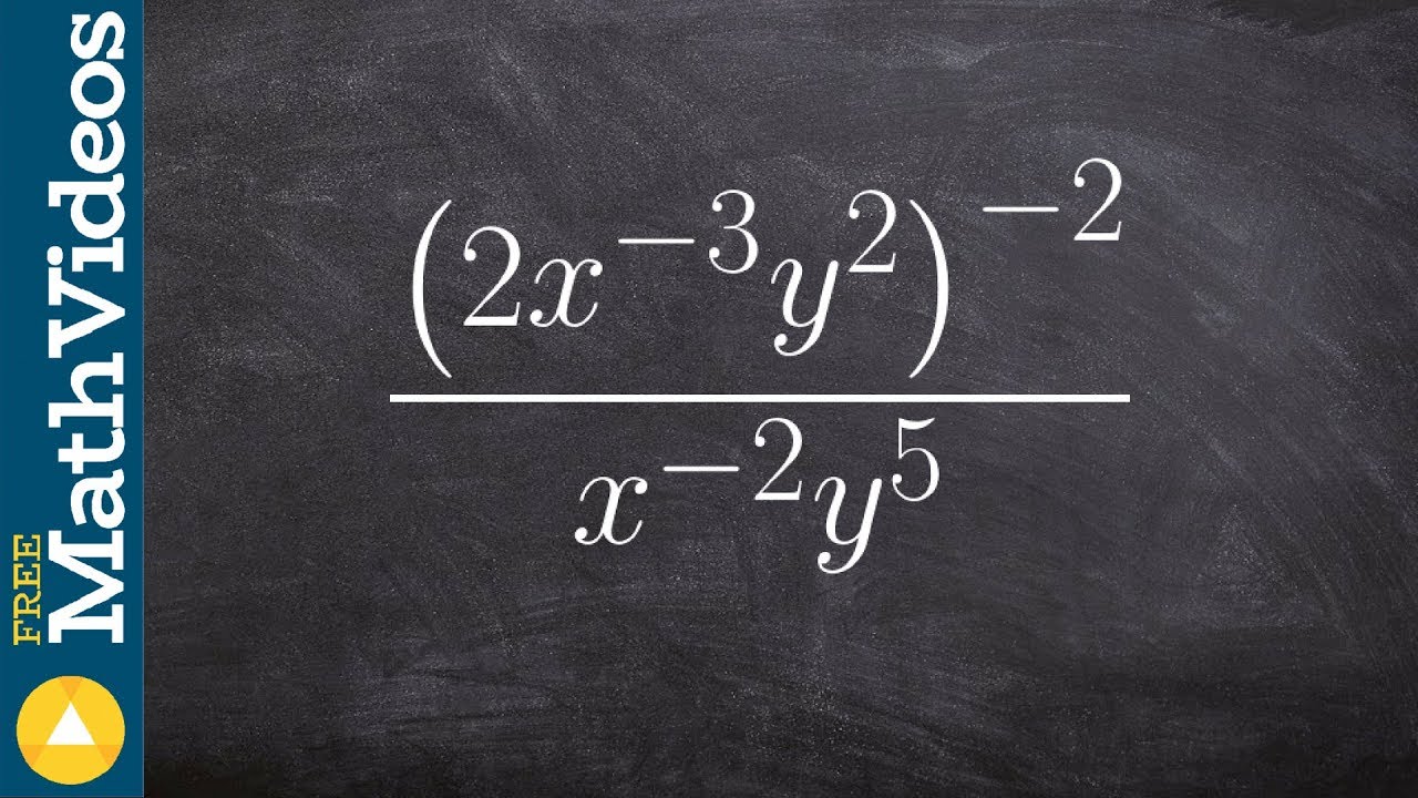 Using properties of exponents to simplify a rational expression - YouTube